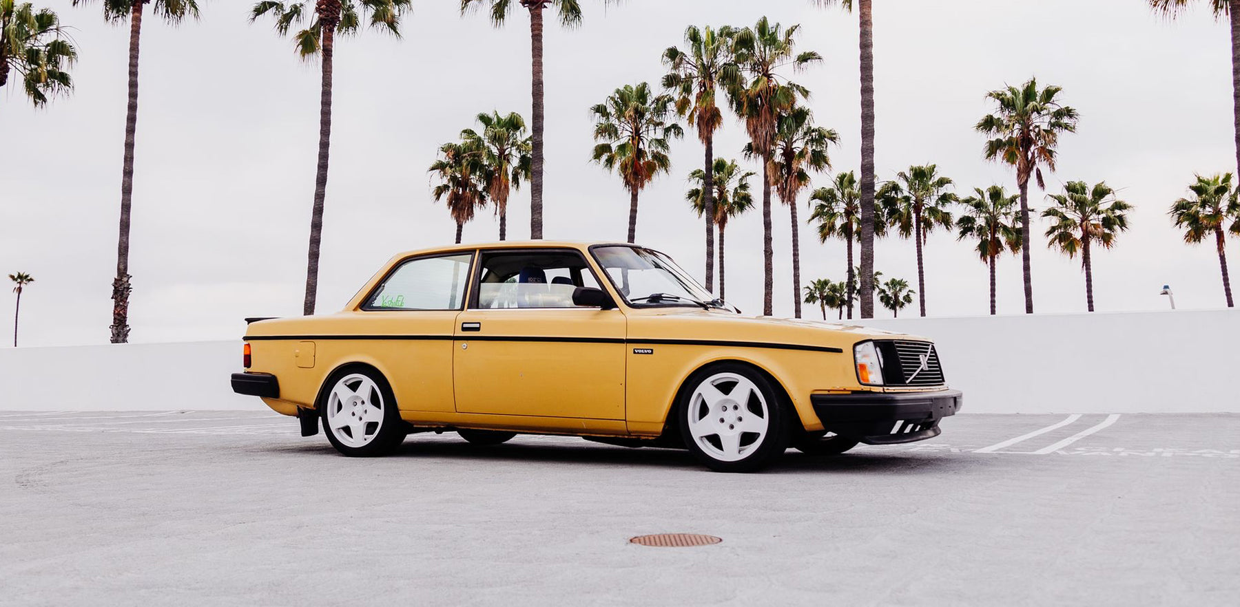 Volvo 240 on Tarmac Rally White